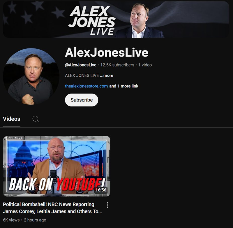 Alex Jones Sports Hitler Mustache After Banned Again By YouTube