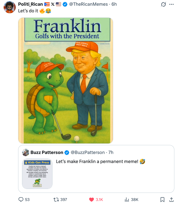 ‘Franklin the Turtle’ Publisher Condemns Hegseth’s “Unauthorized Use ...