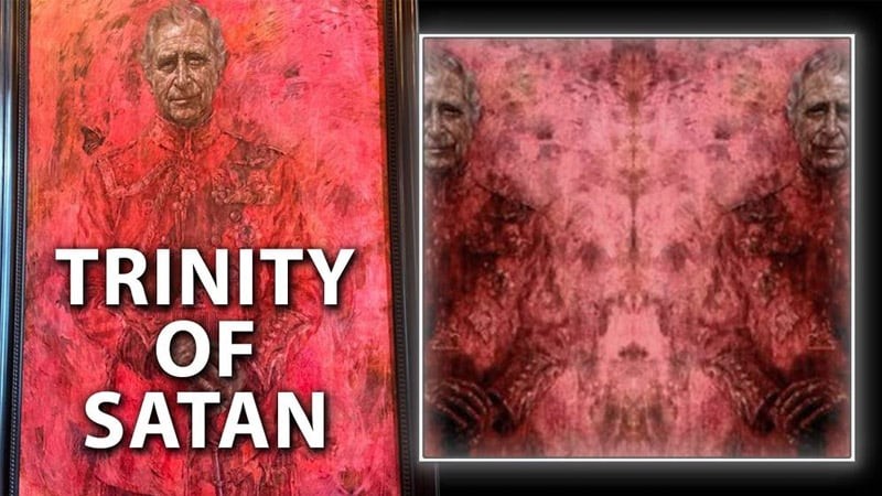 TRINITY OF SATAN: King Charles III’s Official Portrait Is Clearly Demonic