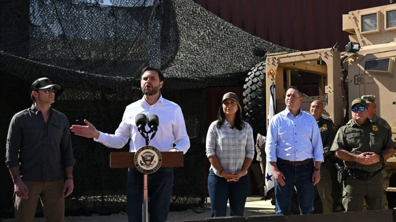 Vance, Hegseth & Gabbard Visit Border as Illegal Crossings Hit Lowest ...
