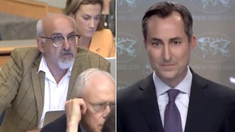 Watch: Biden State Dept. Stooge PANICS When Confronted Over U.S. COVID ...