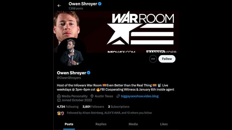 Why Is X Allowing Imposter Owen Shroyer Accounts To Harrass Users ...