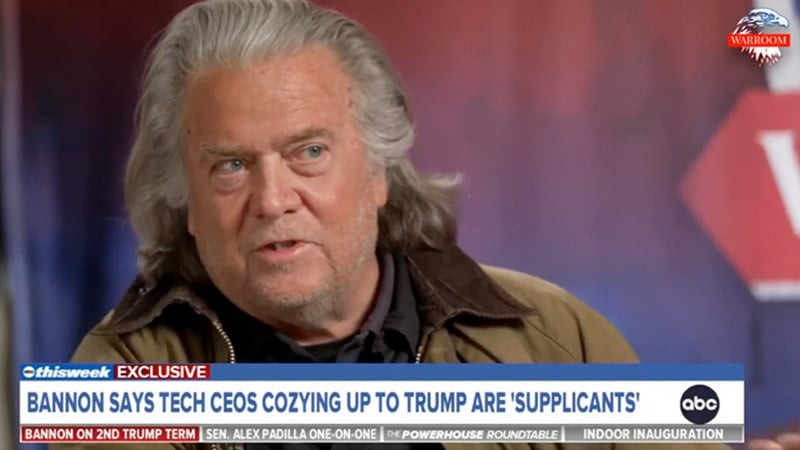 ‘Trump Broke The Oligarchs’: Bannon Says Tech Moguls Attending ...