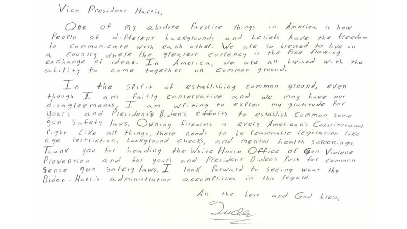Did Kamala Just Post A Fake Anti-2nd Amendment Letter From Tucker Carlson?