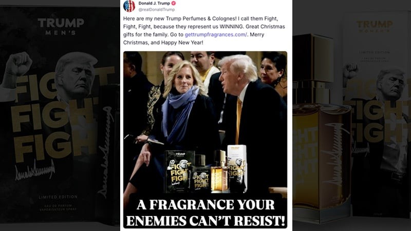 ‘Fragrance Enemies Can’t Resist’: Trump Trolls Biden with Cologne Ad ...