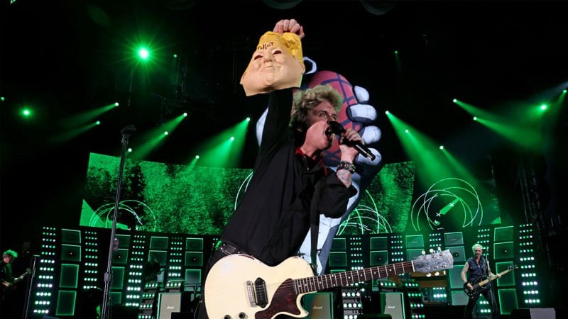 Green Day Frontman Sparks Outrage After Holding Trump Head On Stage In ...