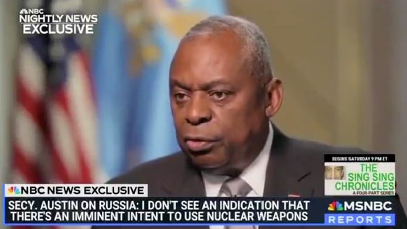 Biden Def. Sec. Austin Dismisses Russia Warning, Says Putin Bluffing ...