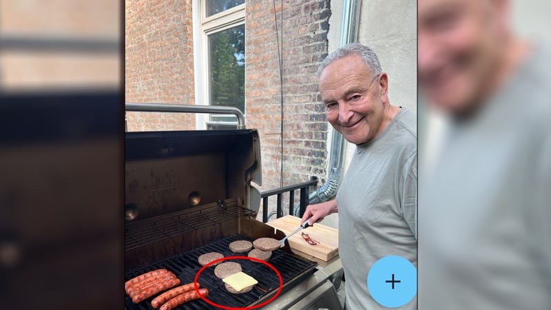 Schumer Sets Off Firestorm with Father’s Day Grill Photo Showing Cheese ...