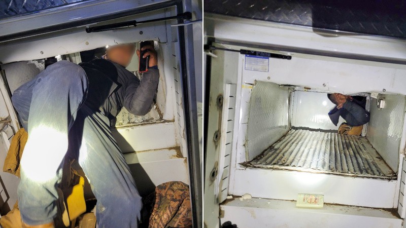 Illegals Found Hiding Inside Compartments of Utility Truck